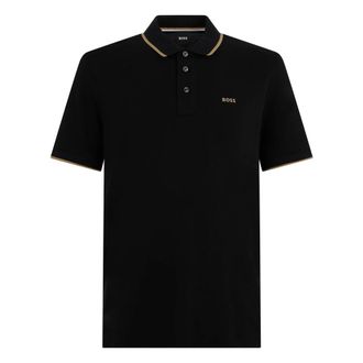 HUGO BOSS Parlay 190 Piqu&eacute; Baumwoll-Polo - - Tops - Herren - Schwarzk - XL