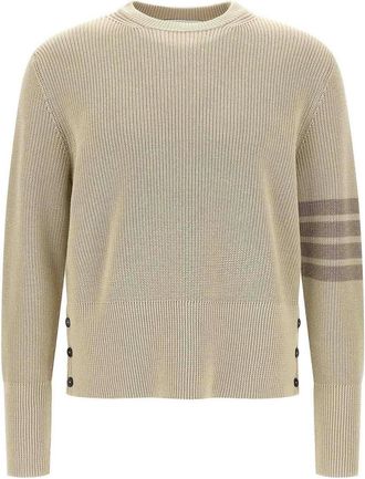 Thom Browne Pull Col Rond - Beige