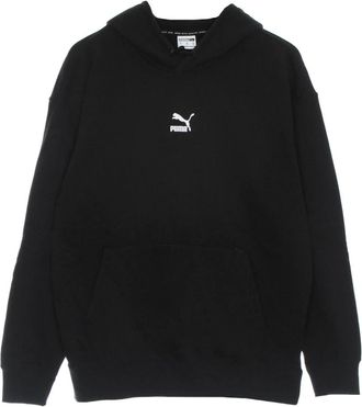 Puma Klassischer Relaxed Hoodie - - Sport - Herren - Schwarzk - S