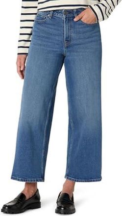 Amazon Essentials Jean Jambes Larges, Taille Haute et Faible &Eacute;lasticit&eacute; Femme, Bleu Moyen Vintage, 42-44
