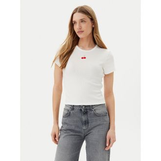 Only T-Shirt Daniella 15350554 Wei&szlig; Slim Fit