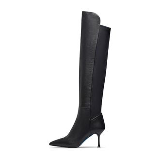 Loriblu Overknee-Stiefel aus Nappaleder - - Shoes - Damen - Schwarzk - 36 EU