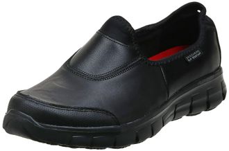 Skechers Damen Sure Track Sicherheitsschuhe, Black Leather, 39.5 EU