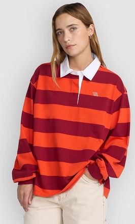 Rvca Academy Rugby Sweater brick red