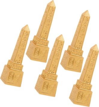 Milisten 5 St&uuml;ck &Auml;gyptische Obelisken aus Kunstharz mit Detaillierten Inschriften f&uuml;r Sandtischspiel und Schreibtischdeko