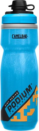 Camelbak Podium Dirt Series Chill Sportwasserflasche, Quetschflasche, Lauf- und Fahrradwanderung Blau/Orange