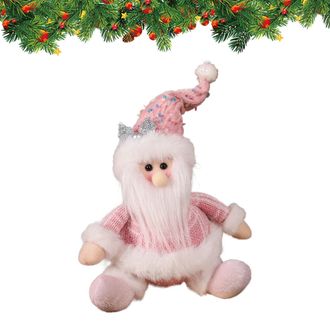 Generico Plush Santa Claus - Dekoration f&uuml;r rosa Figuren, Festliche Puppen, saisonaler aus weichem Stoff, dekorativer Tisch f&uuml;r Winterfenster, Regale