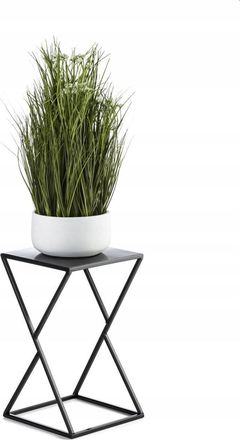 HowHomely Blumenständer Metall 40 x 24 cm - Solider und Minimalistischer Blumenhocker - Schwarz Pflanzenständer für die Hausdekoration wie Salon oder Schlafzimm