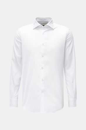 Glanshirt Herren - Oxford-Hemd Haifisch-Kragen wei&szlig;