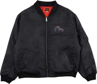 Evisu Homme, Vestes, Noir, Taille: L Bomber Fire Daikoku Padded