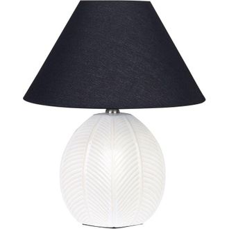 Beliani Beliani - Lampe de Table Beige en C&eacute;ramique 42 cm Abat-Jour en C&ocirc;ne Eclairage Ambiant Cadena