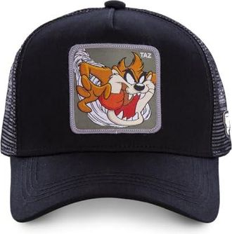 Capslab Casquette Homme & Femme Taz, Casquette Trucker, Looney Tunes, Confortable et Multi-Sport, Noir, Gris, Marron, Gris, Taille TU