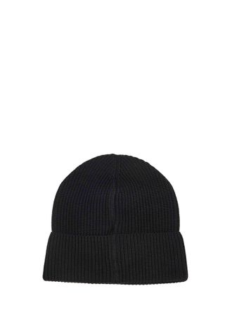 Moncler Mens Beanie Black Cotton Hat