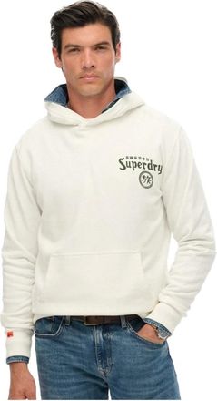 Superdry Homme, Sweatshirts et sweats &agrave; capuche, Blanc, Taille: L Tokyo Narrative Loose Sweat &agrave; capuche