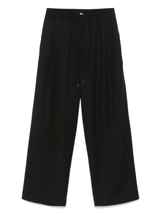 Isabel Benenato pantalon à détails de plis - Noir