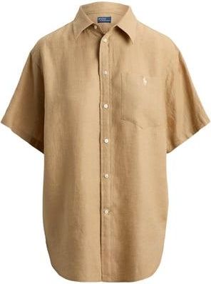 Polo Ralph Lauren Chemise unie &agrave; manches courtes en lin