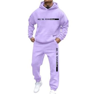 Generic Surv&ecirc;Tements Homme, Surv&ecirc;tement Homme Ensemble 2 Pi&egrave;ces Automne Hiver Surv&ecirc;Tements Sport Combinaison de Sport Tenue de Maison Automne Hiver Couleur Un