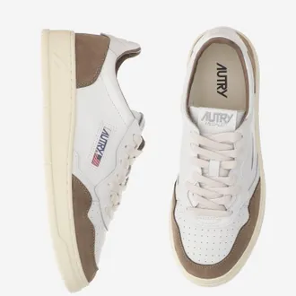 Autry Womens Leather Sneakers Medalist Low Brown Trainers