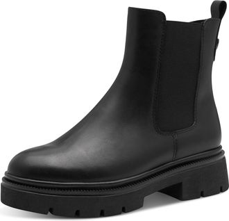 Marco Tozzi Marco Tozzi Damen Chelsea Boots aus Leder Klassisch, Schwarz (Black), 40 EU