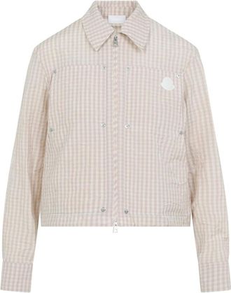 Moncler Femme, Vestes, Rose, Taille: 34 FR Chemise en coton ray&eacute;