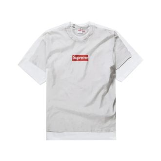 SUPREME Wei&szlig;e Box Logo T-shirt - - Tops - Herren - Wei&szlig; - S