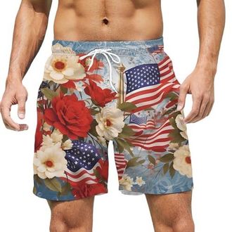 Generic Short d&eacute;t&eacute; pour homme - Pantalon de plage d&eacute;contract&eacute; et tendance - Confortable - Respirant am&eacute;ricain, Rouge, 3XL