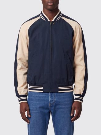 Valentino Garavani Baumwoll-Bomberjacke mit abstraktem Muster und College-Kragen von