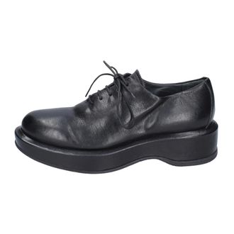 Moma Moma, Femme, Chaussures, Noir, Taille: 37 EU &Eacute;l&eacute;gantes Ballerines Lac&eacute;es en Cuir