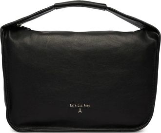 Patrizia Pepe Femme, Sacs, Noir, Taille: ONE Size Leather Shoulder Bag
