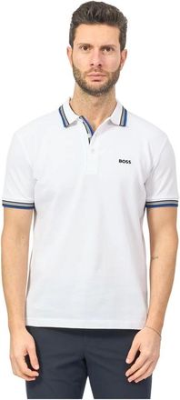 HUGO BOSS Homme, Tops, Blanc, Taille: 4XL Polo &agrave; Bordures Contrast&eacute;es