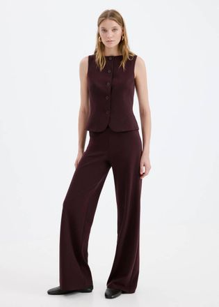 Mango Gekn&ouml;pfte Anzugweste bordeaux - Damen - 3XL - MANGO