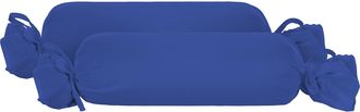 Biberna 0077144 Nackenrollenbezug Feinjersey, gekämmte Baumwolle, superweich 2x 15x40 cm, saphir
