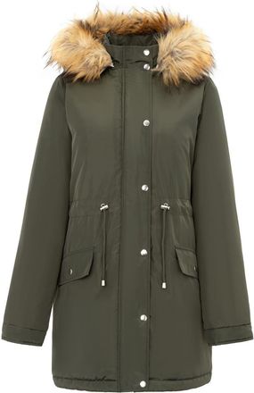 Miso Parka f&uuml;r Damen, Durchgehender Rei&szlig;verschluss (Khakigr&uuml;n)