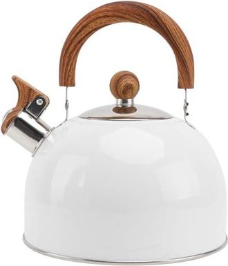 DOITOOL 1pièce Bouilloire À Sifflet Blanche Avec Poignée Pour Cuisine Bouilloire Universelle Pour Cuisinière Induction