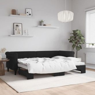vidaXL vidaXL Lit de jour avec gigogne sans matelas 80x200 cm