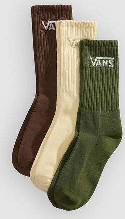 Vans Classic Crew 3 Pack Socks green balsam