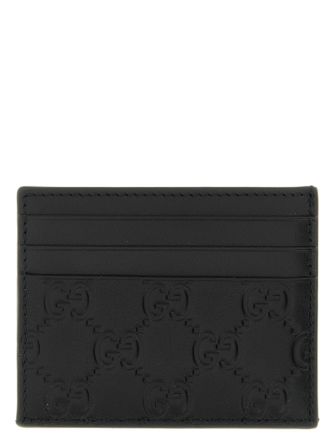 Gucci Mens Black Calfskin Cardholder Accessory