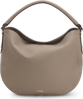 BOSS Cuir sac à épaule Lenah New Shoulder Bag Open Brown taupe