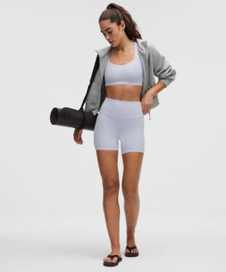 lululemon Align Shorts mit hohem Bund f&uuml;r Frauen - 15 cm - Gr&ouml;&szlig;e 10 in Serene Blue