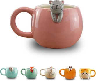 Winkee Pet Friends Katzen-Tasse Luna I Super s&uuml;&szlig;e Kaffeetasse & Teetasse I Gro&szlig;er Becher- ca. 450 ml