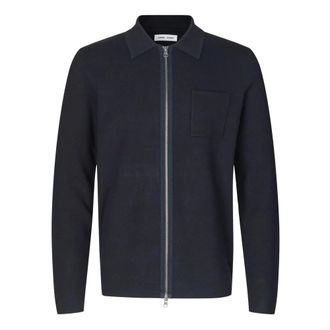 Sams&oslash;e & Sams&oslash;e Guna X Zip - Homme - Pulls - Bleu - Taille: XL