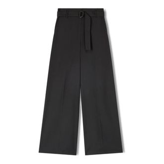 Motivi Palazzo-Hose aus Cady mit G&uuml;rtel - - Trousers - Damen - Schwarzk - 2XS