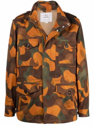 Woolrich veste &agrave; imprim&eacute; camouflage - Orange