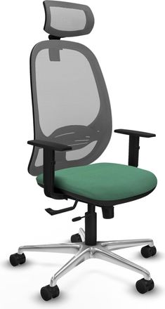 Piqueras y Crespo Cilanco B&uuml;rostuhl mit 1D-Armlehnen, h&ouml;henverstellbarer Lendenwirbelst&uuml;tze und h&ouml;henverstellbarem Kopfteil, neigbar, ausgestattet mit Syncro/Traslack. 