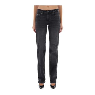 Versace Jeans Couture Femme, Jeans, Noir, Taille: W27 Pantalon en denim coupe droite
