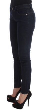 Costume National Womens Blue Cotton Blend Slim Fit Jeans Clothing