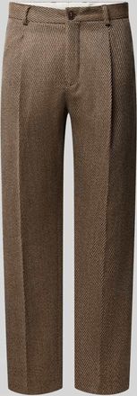 Selected Regular Fit Bundfaltenhose aus Wolle