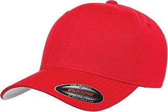 Flexfit Cotton Twill Fitted Cap Chapeau de Camionneur, Rouge, L/XL Homme