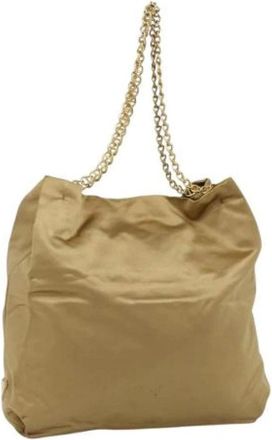 Prada Sac bandouli&egrave;re en satin Pre-owned - Femme - Pre-owned - Beige - Taille: ONE Size