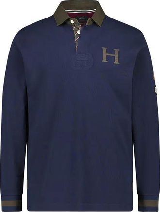 Hackett Herren Pullover blau Baumwolle unifarben Classic Fit